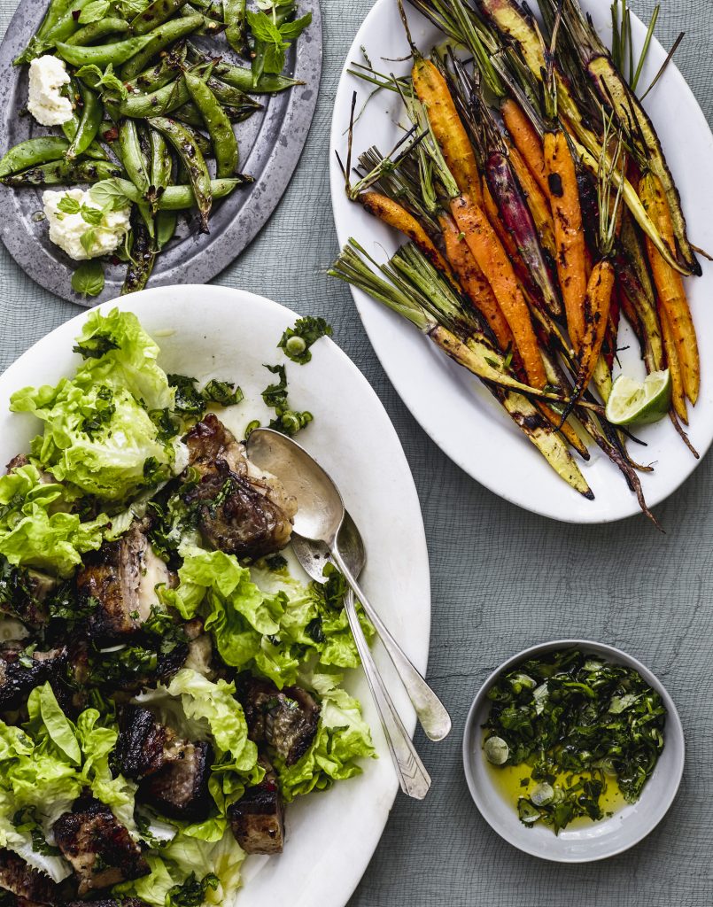 To Grill: Short Ribs, Rainbow Carrots and Charred Sugar Snap Peas ...